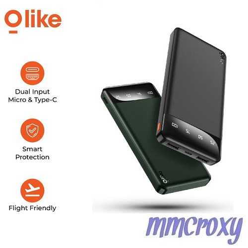 Jual Olike P101 Powerbank 10000mAh Dual Port USB Type-C With LED