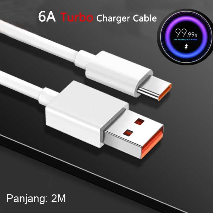 Jual Kabel Data USB Type C Multifungsi Fast Charging 6A 2M - TC2
