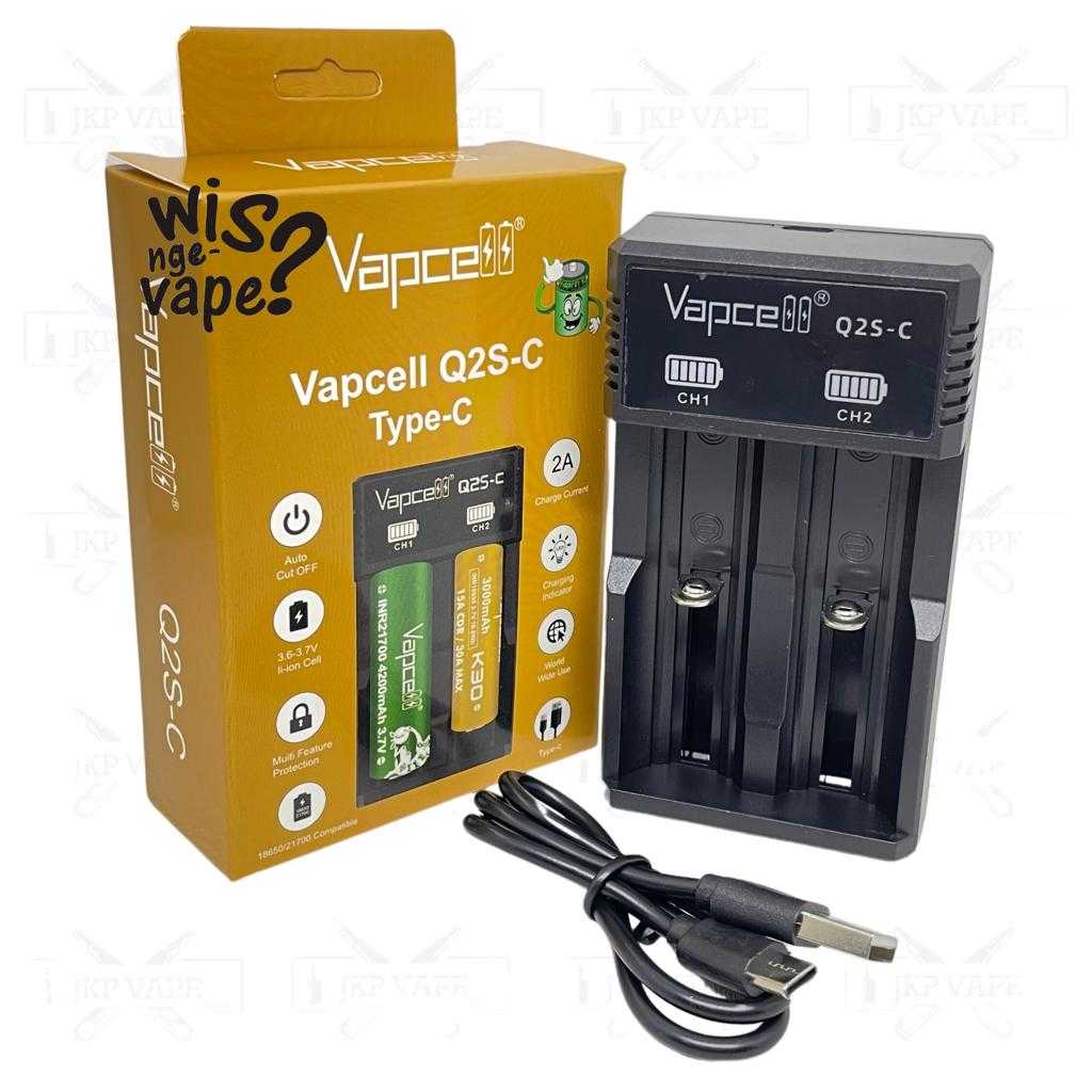 Jual Charger Vapcell Q2S Authentic - 2 Slot for Battery Vape
