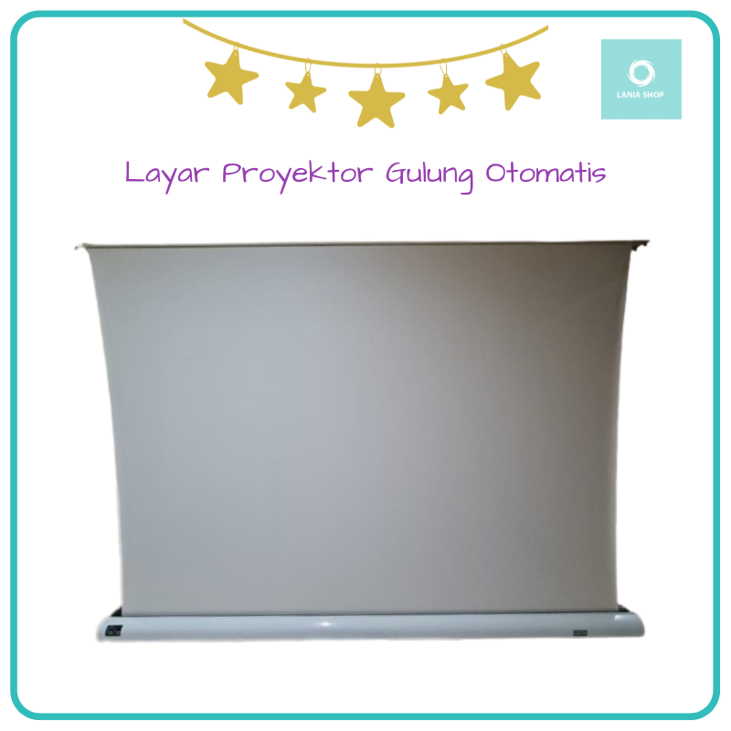 Jual Motorized Floor Projection Screen - Layar Proyektor Gulung