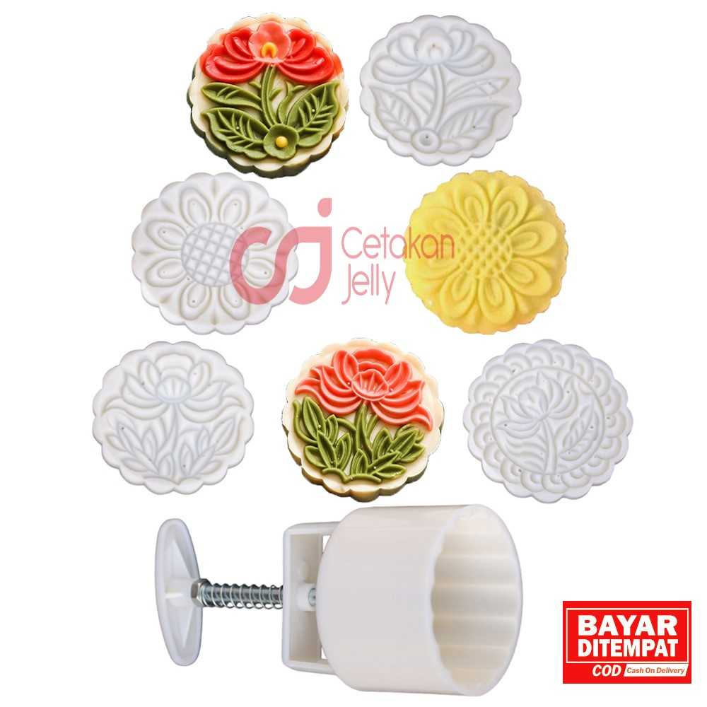 Jual CJ Cetakan Mooncake Moon Cake Kue Satu Bulat 150-170 gr Isi