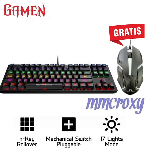 Jual Gamen Titan II Keyboard Gaming Mechanical Pluggable Switch