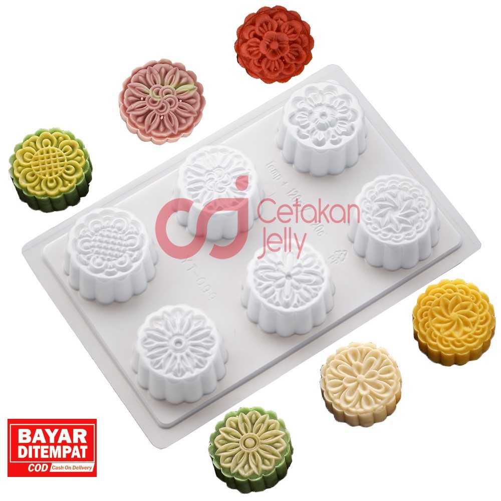 Jual CJ Cetakan Mooncake Moon Cake Puding Jelly Agar Daisy 6