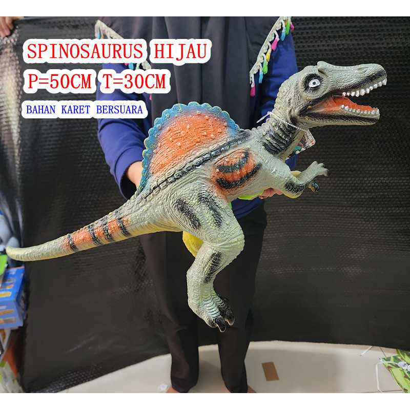 Jual MAINAN DINOSAURUS SPINOSAURUS HIJAU JUMBO 60CM DINOSAUR