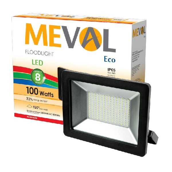 Jual MEVAL - Lampu Sorot LED Floodlight 100W ECO, Kuning | Jakmall.com