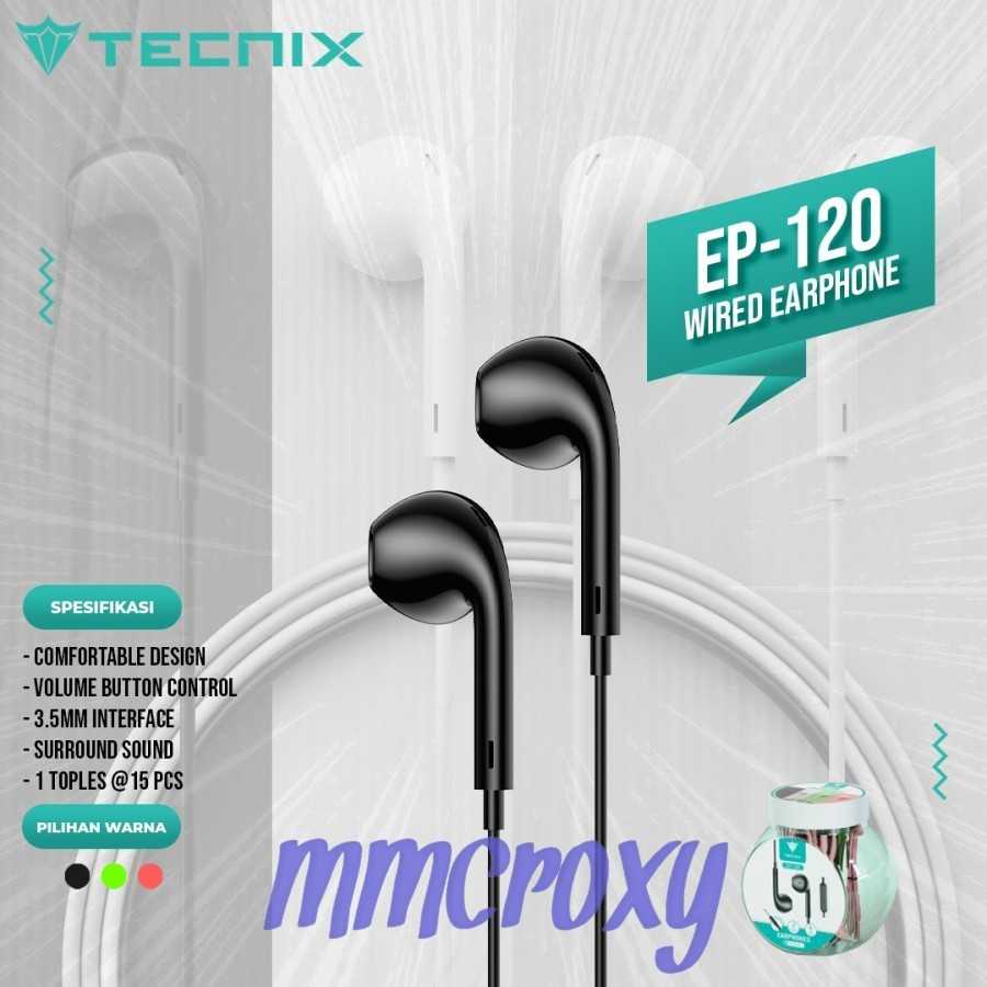 Jual Tecnix EP-120 Earphone Wired Comfortable Design 3.5mm