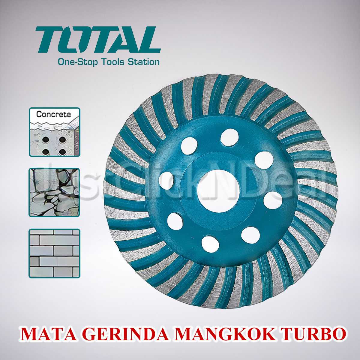 Jual TOTAL Mata Gerinda Mangkok Turbo 4.5 Inch Asah Poles Beton