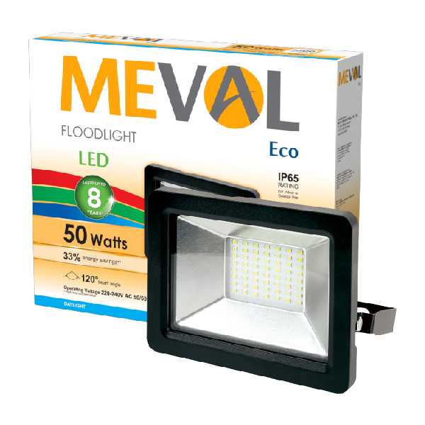 Jual MEVAL - LED Floodlight 50W ECO, Putih | Jakmall.com