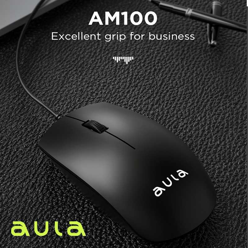 Jual Aula AM100 Mouse Wired Office 6 Button DPI up to 1200