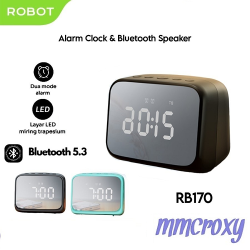 Jual Robot RB170 Speaker Bluetooth 5.3 Alarm Clock With LED