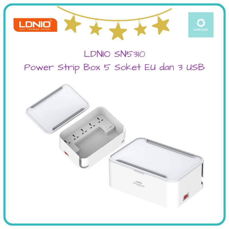 Jual LDNIO SN5310 - Management Power Strip Box 5 Soket Listrik