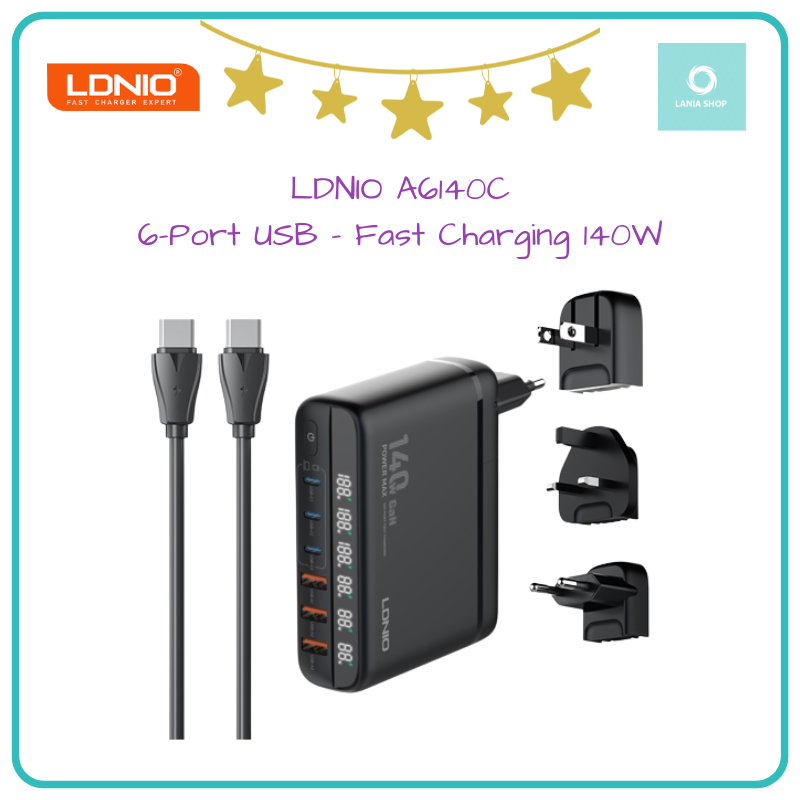 Jual LDNIO A6140C - 6-Port USB Charger - Fast Charging Wall