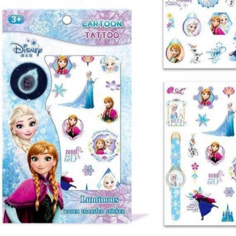 Jual Mainan Tattoo kartun lucu anak Tattoo Glow in the dark WMO
