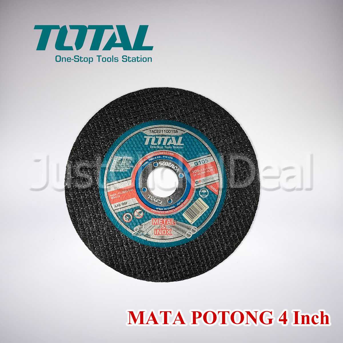Jual TOTAL Mata Gerinda Potong Besi 4 Inch 105 mm Metal Cutting