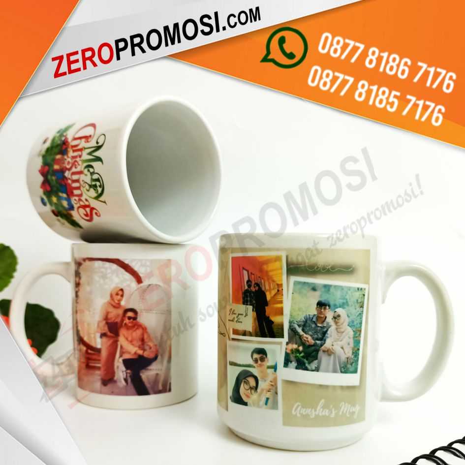 Jual Mug Keramik Promosi Polos Custom Design Full Color Termurah