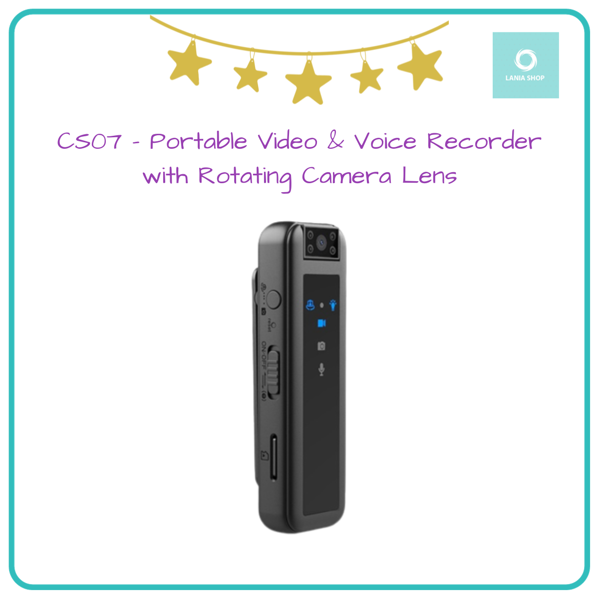 Jual CS07 - Portable Video & Voice Recorder with Rotating Camera