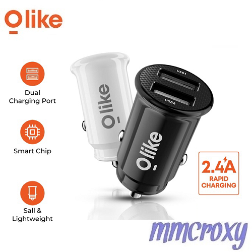 Jual Olike R5 Mini Car Charger Dual Port 2.4A Rapid Charging
