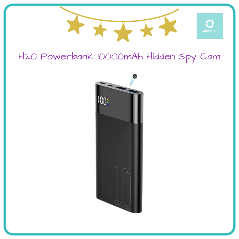 Jual H20 Powerbank 10000mAh Hidden Spy Camera 4K IR Night Vision