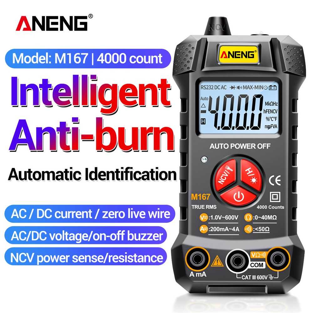 Jual ANENG Digital Multimeter True RMS Voltage Tester - M167