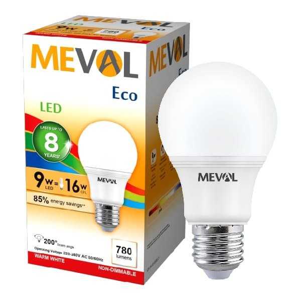 Jual MEVAL - LED Bulb 9W ECO, Kuning | Jakmall.com