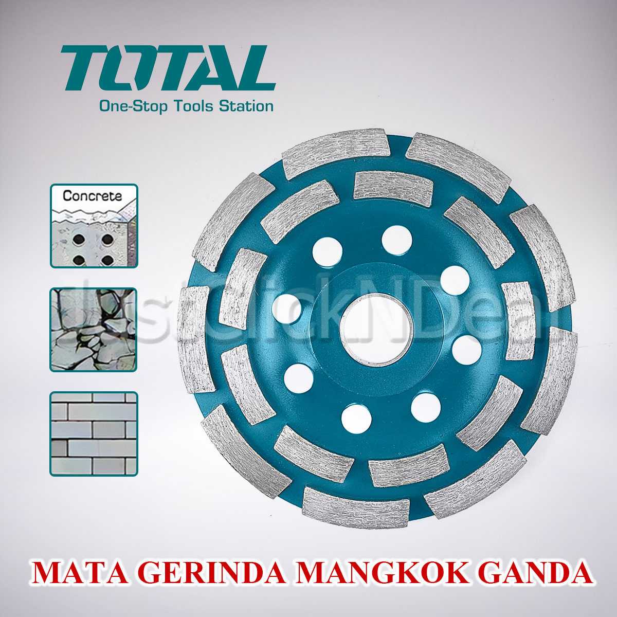 Jual TOTAL Mata Gerinda Mangkok Ganda 4.5 Inch Asah Poles Beton
