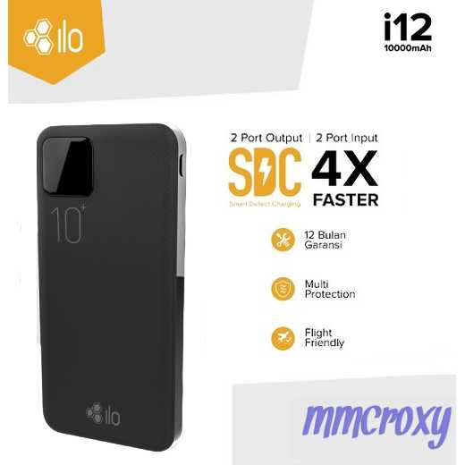 Jual Hippo Powerbank ILO I12 10000mAh Smart Detect Charging