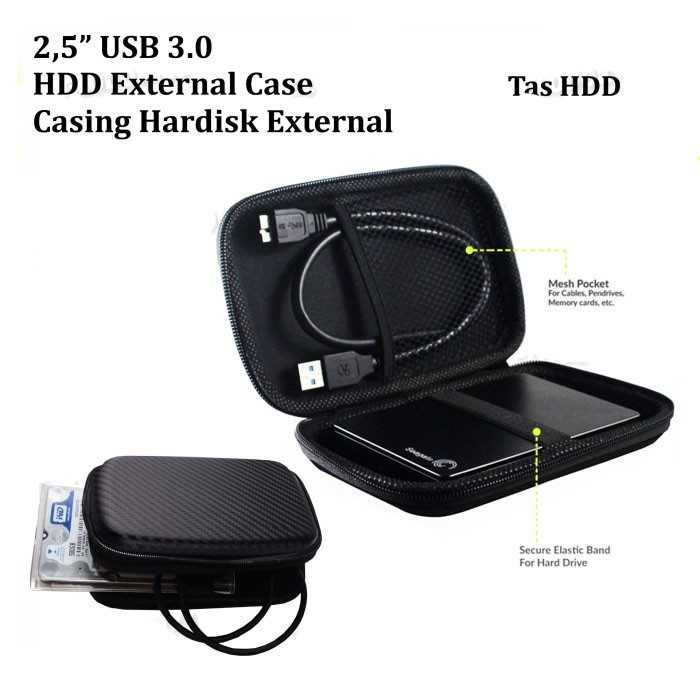 Jual TAS HDD 2.5" SSD / dompet hardisk 2.5" / kotak pelindung