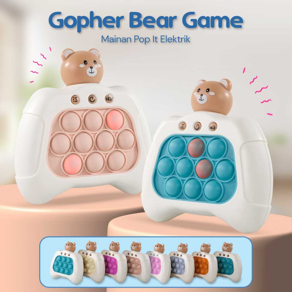 Jual QUICK Mainan Pop It Elektrik Gopher Bear Game Console 3rd