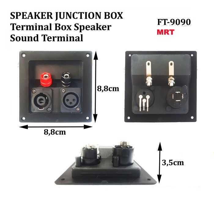Jual FT9090 Terminal Box Kotak Speaker Segi Soket mic Binding