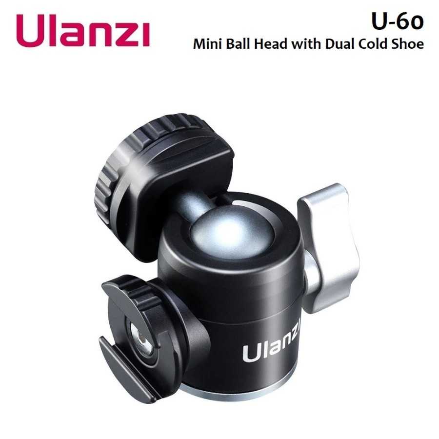 Jual Ulanzi U-60 Mini Ball Head Mount 1/4" Screw for Camera