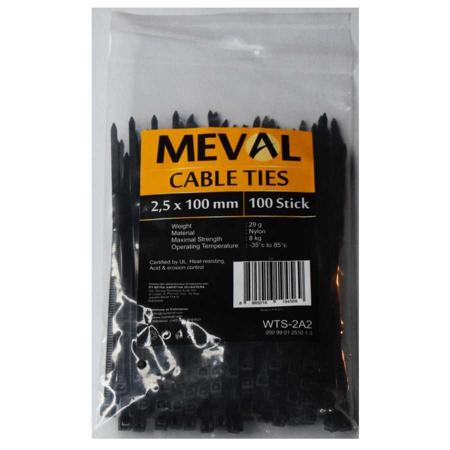 Jual MEVAL - Kabel Ties 2,5mm Cable Ties 10cm - Hitam | Jakmall.com