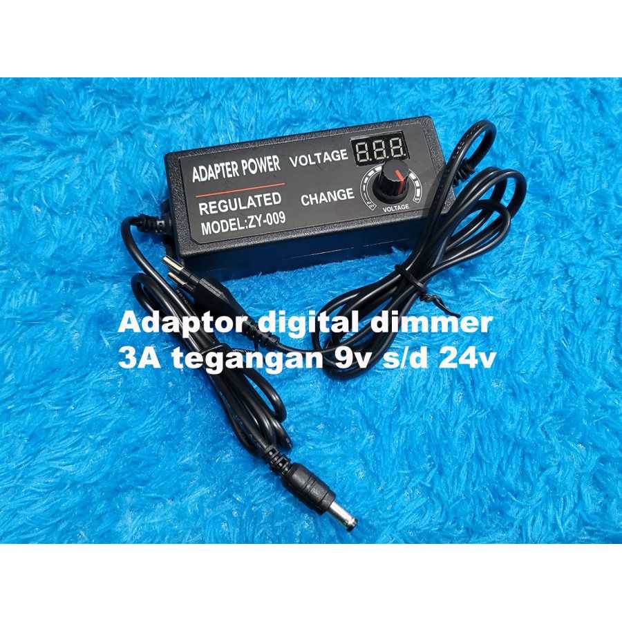 Jual adaptor digital dimmer 3A 9v s/d 24v Adjustable Power
