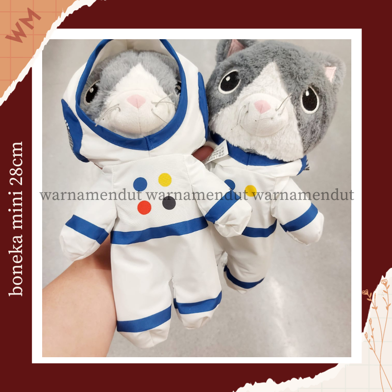 Jual Boneka Mini Berkostum Astronot Aneka Hewan Ukuran 28cm 1pcs