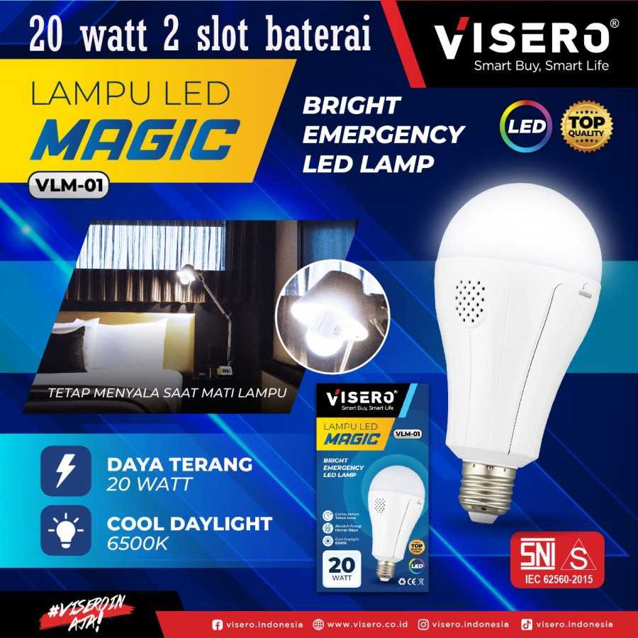 Jual Lampu LED Magic Visero 20W (VLM-01) 2slot baterai 18650 20