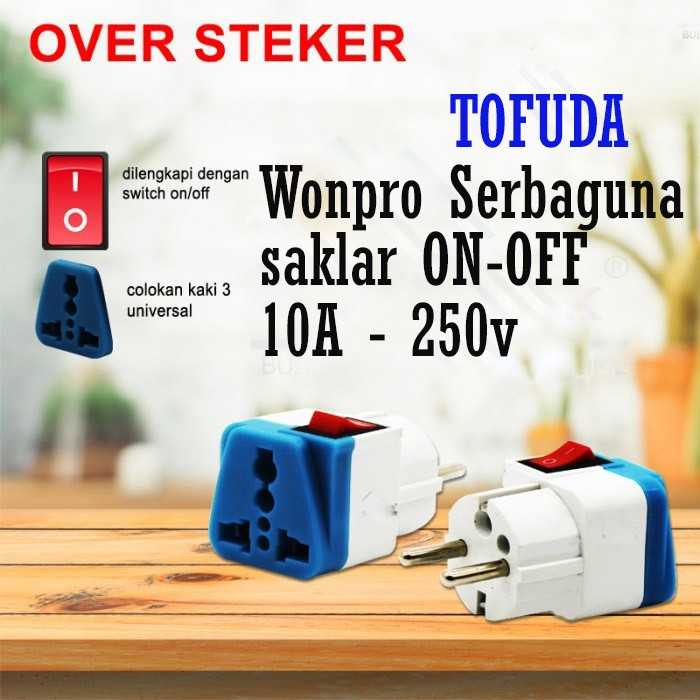 Jual TOFUDA T-108 over steker saklar on off stop kontak switch