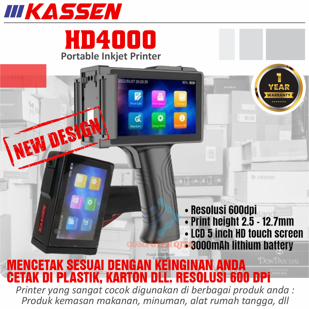 Jual Printer Pinter Kassen HD4000 / HD-4000 Portable Handheld