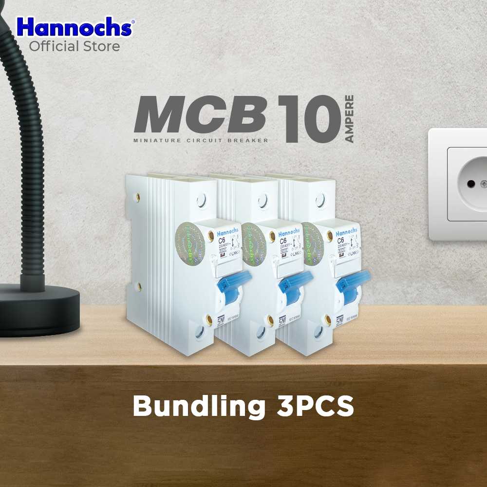 Jual Hannochs - MCB 1Phase 10A Paket Isi 3pcs | Jakmall.com