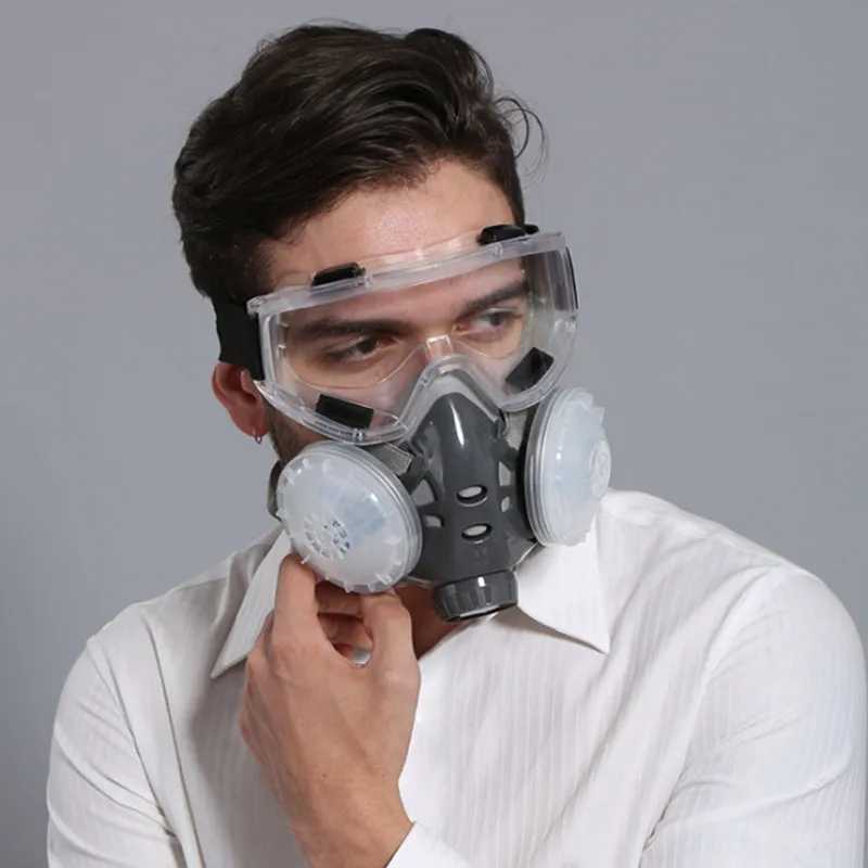 Jual ASL Masker Gas Respirator Half Face with Safety Glasses