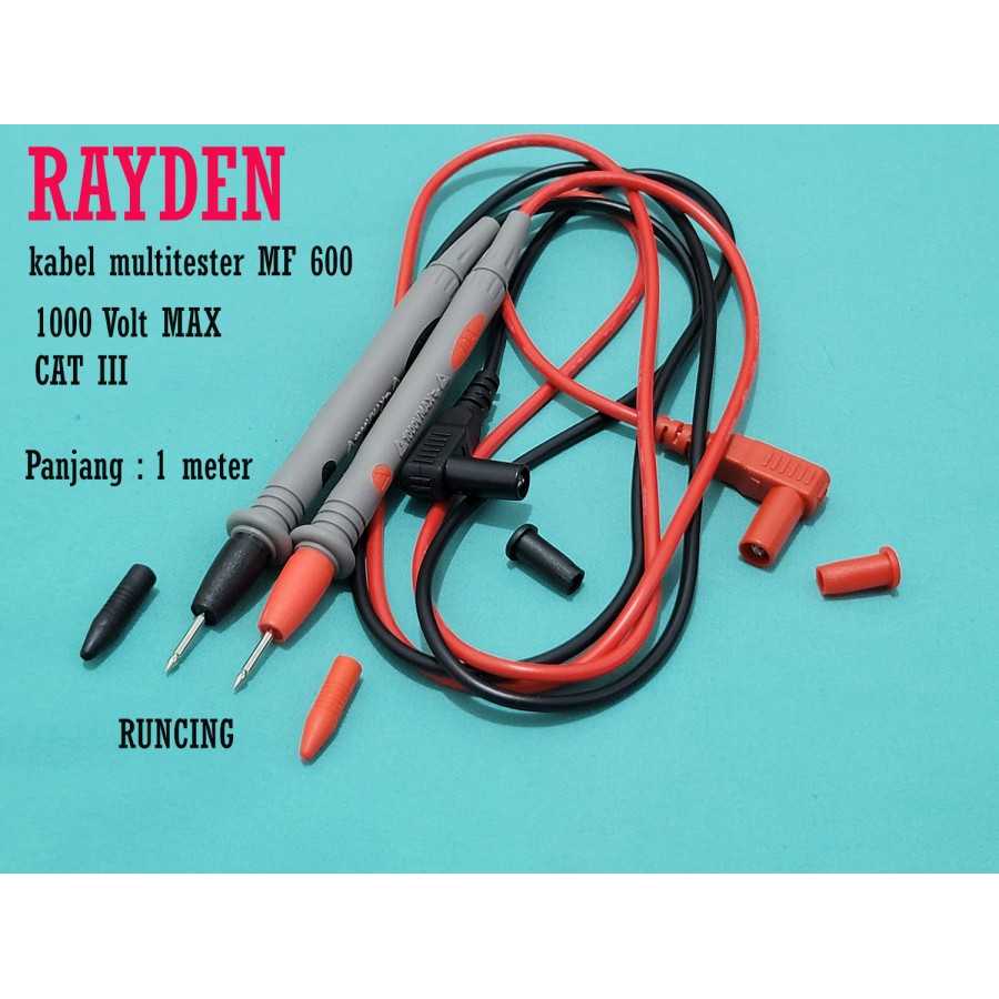 Jual Kabel Multitester MF 600 RAYDEN CATIII 1000V 10A meterHigh