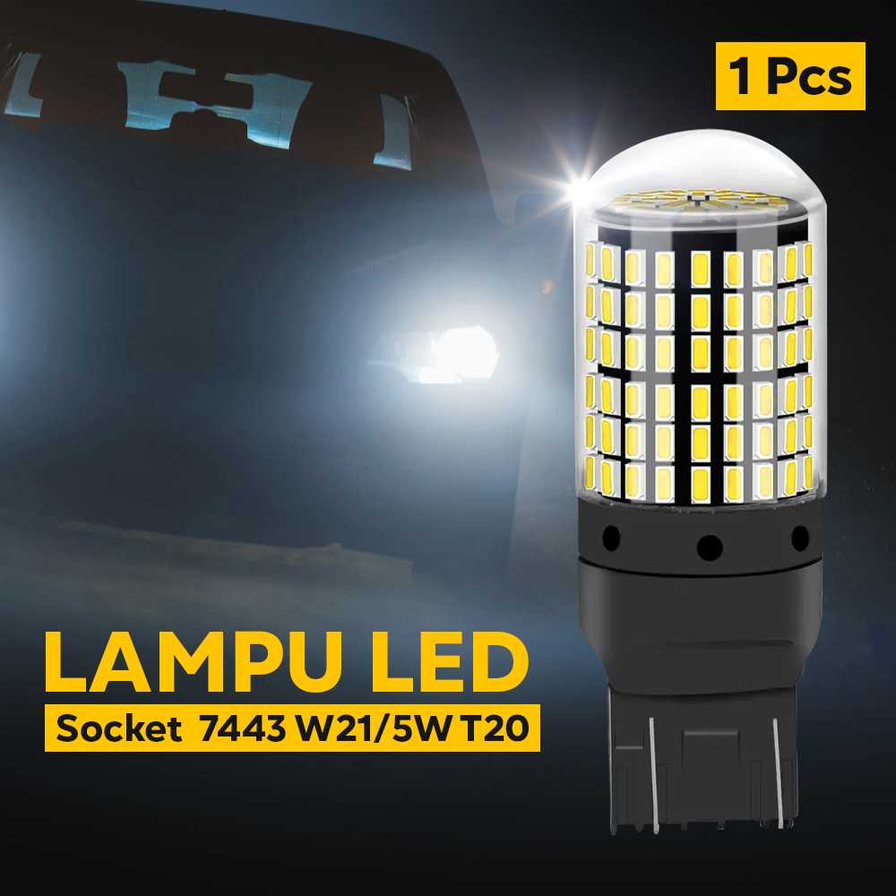 Jual KAFOLEE Lampu Sein Mobil LED Cross Flow 3014 SMD 7443 T20 1