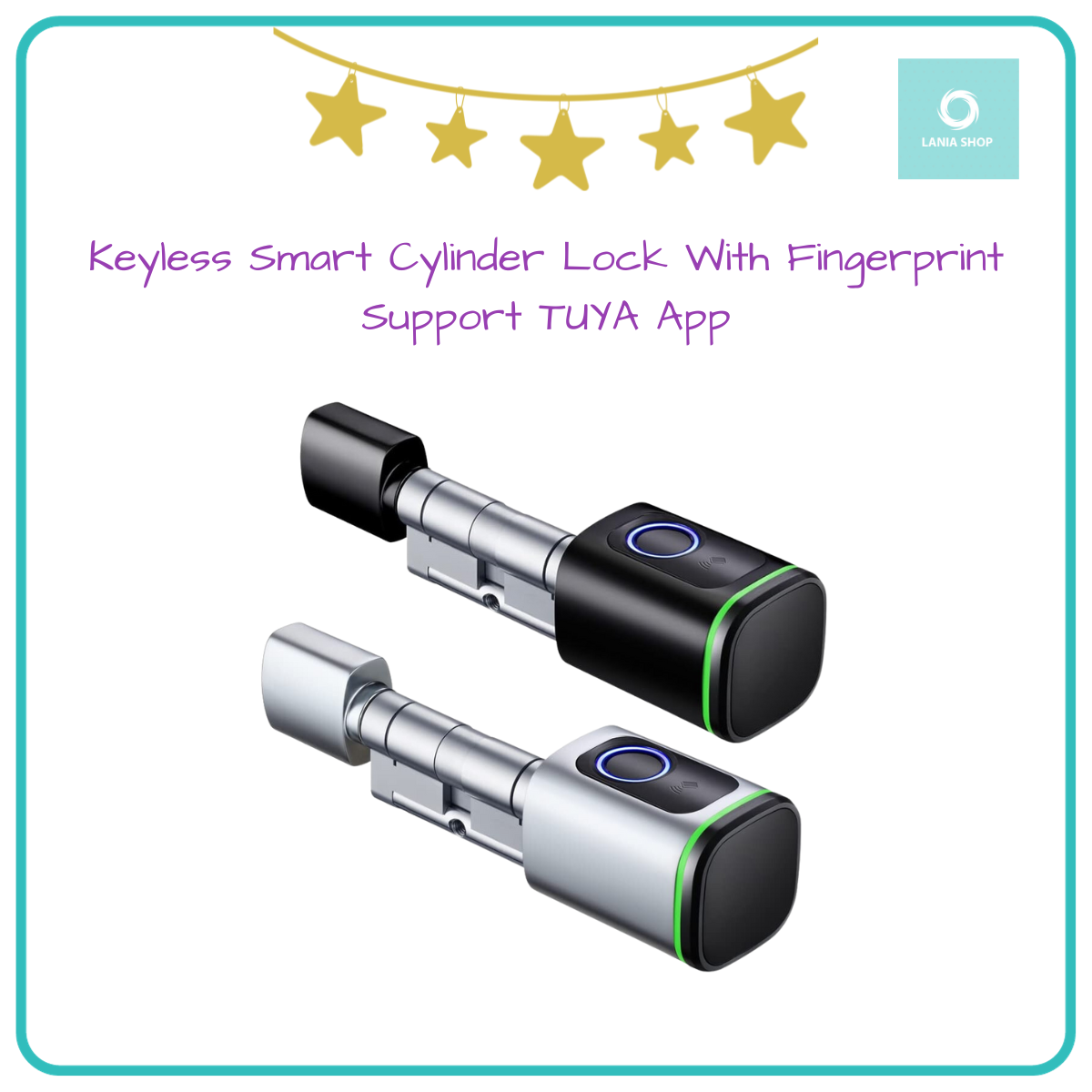 Jual Keyless Smart Cylinder Lock With Fingerprint - Support TUYA