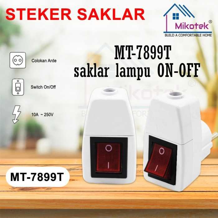 Jual Mikotek MT-7899T Steker Saklar ON-OFF / Colokan Saklar Lampu