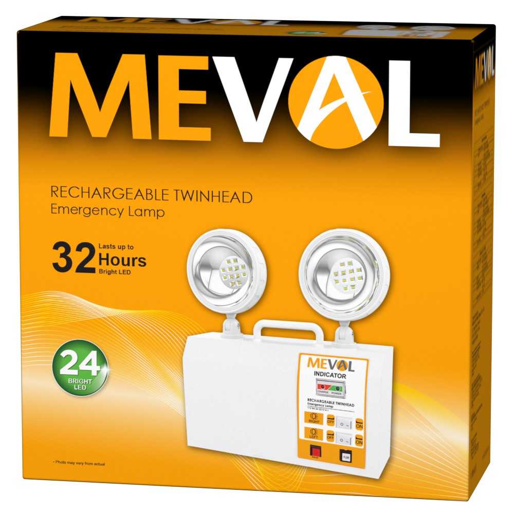 Jual MEVAL - Twin Head Lampu Emergency - Putih | Jakmall.com