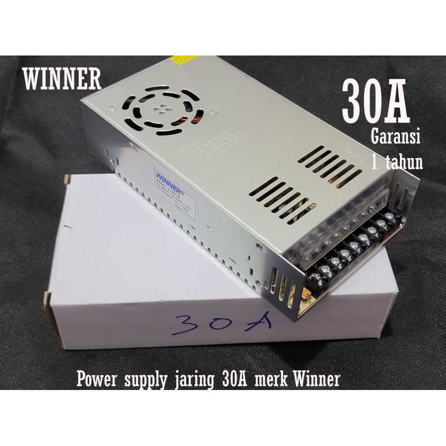 Jual power supply 30A winner Adaptor jaring besi 12v 360 watt