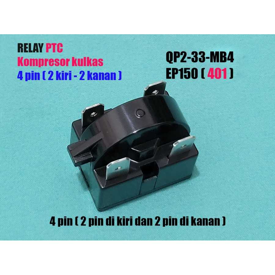 Jual Relay PTC 401 Kulkas Kompresor 4 Pin ( 2 kiri-2 kanan )