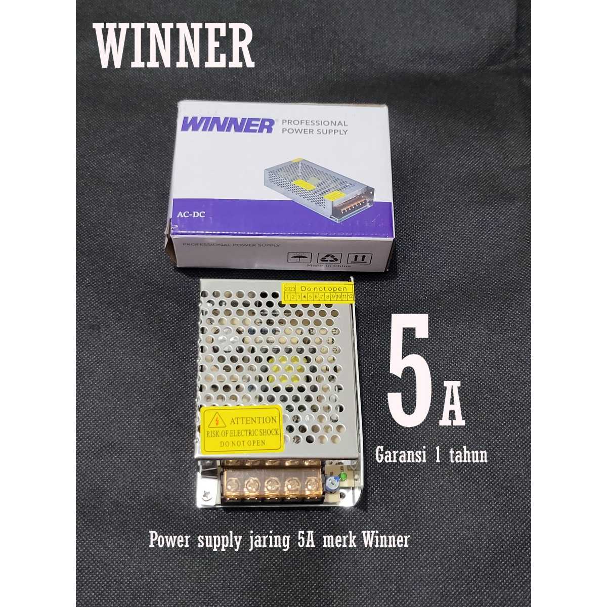 Jual power supply 5A merk winner Adaptor jaring besi 12v 60 watt