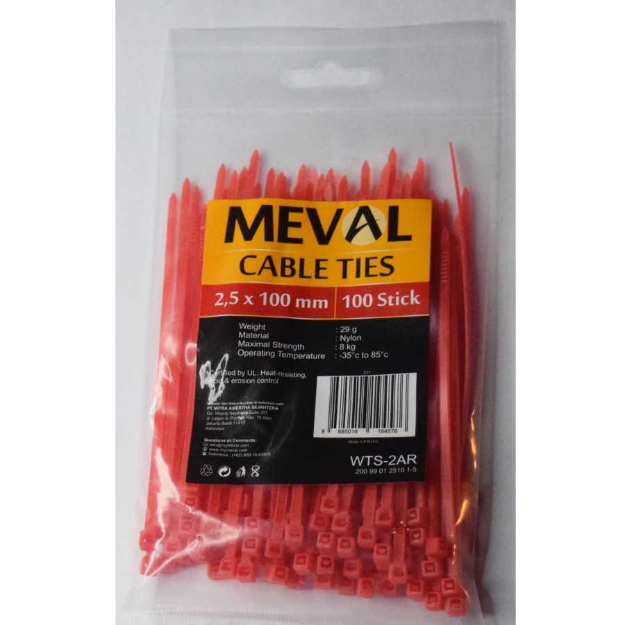 Jual MEVAL - Kabel Ties 2,5mm Cable Ties 10cm - Merah | Jakmall.com