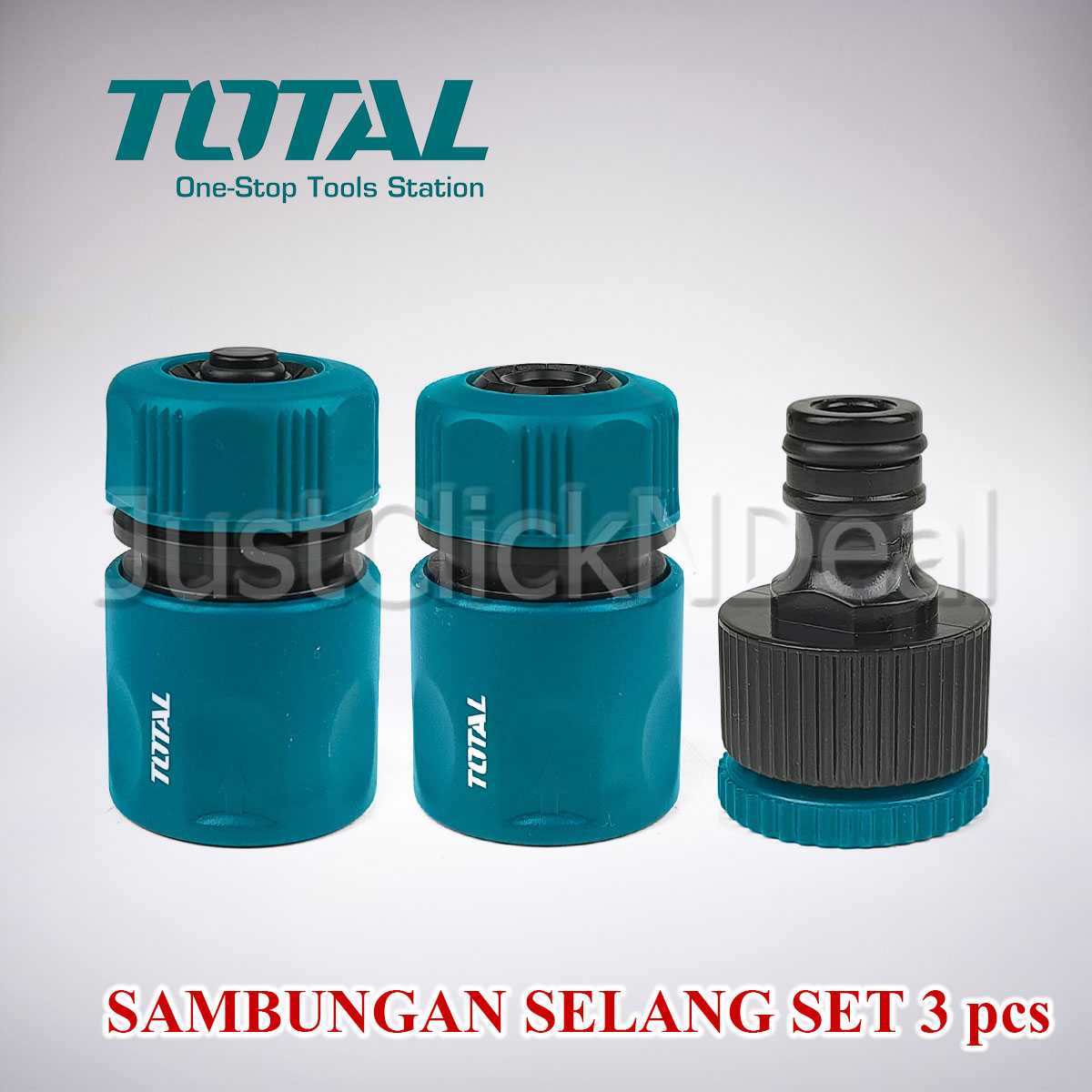 Jual TOTAL Konektor Sambungan Selang Air 1/2 Inch Set 3 pcs Hose