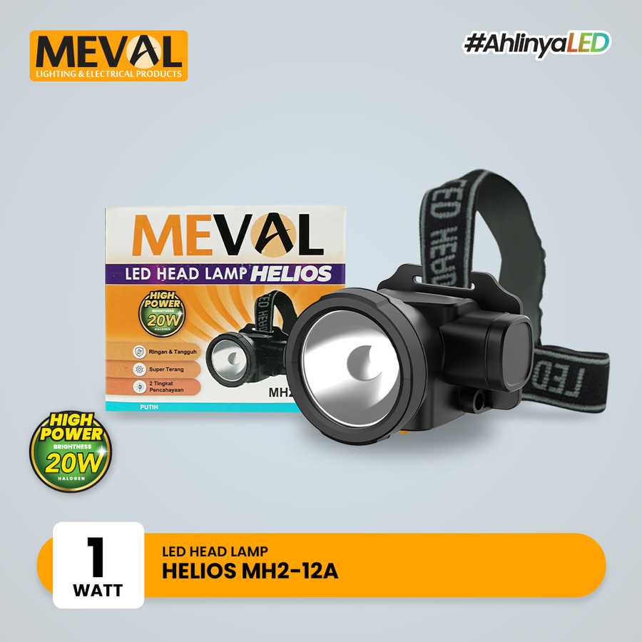 Jual MEVAL - Head Lamp HELIOS 1W - Putih - MH2-12A | Jakmall.com