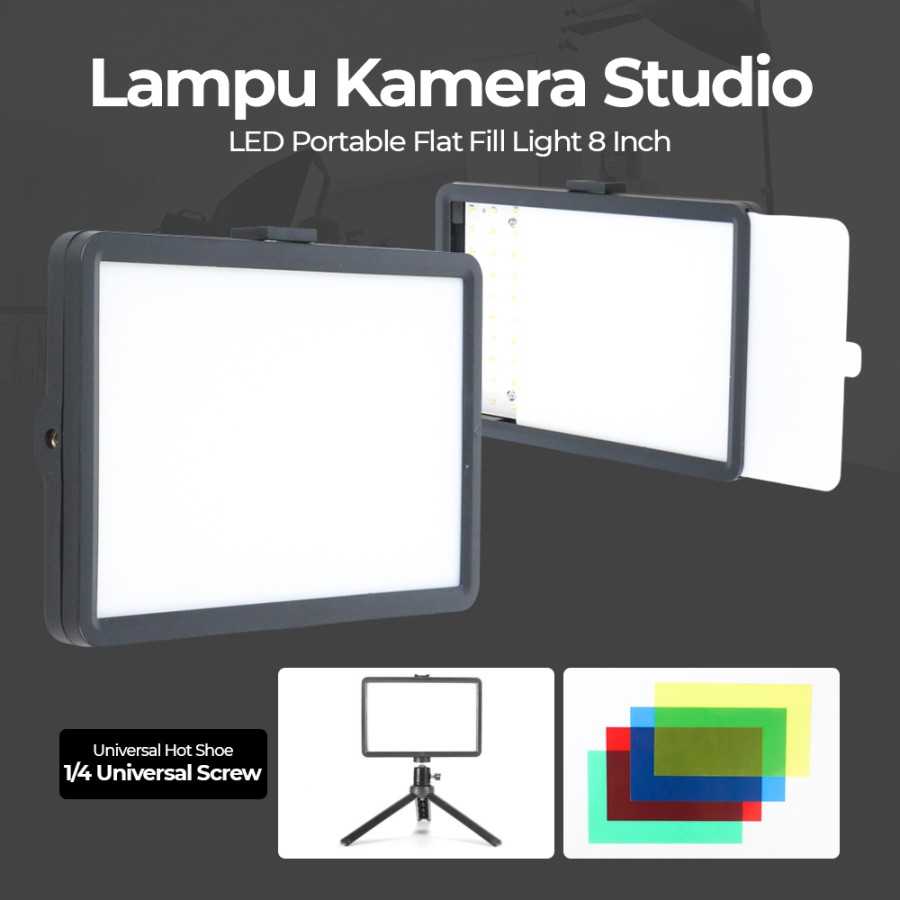 Jual TaffSTUDIO Lampu Kamera Studio LED Portable Flat Fill Light